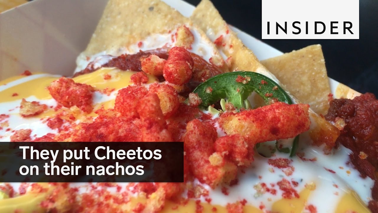 This place puts a half bag of Cheetos on its nachos - YouTube