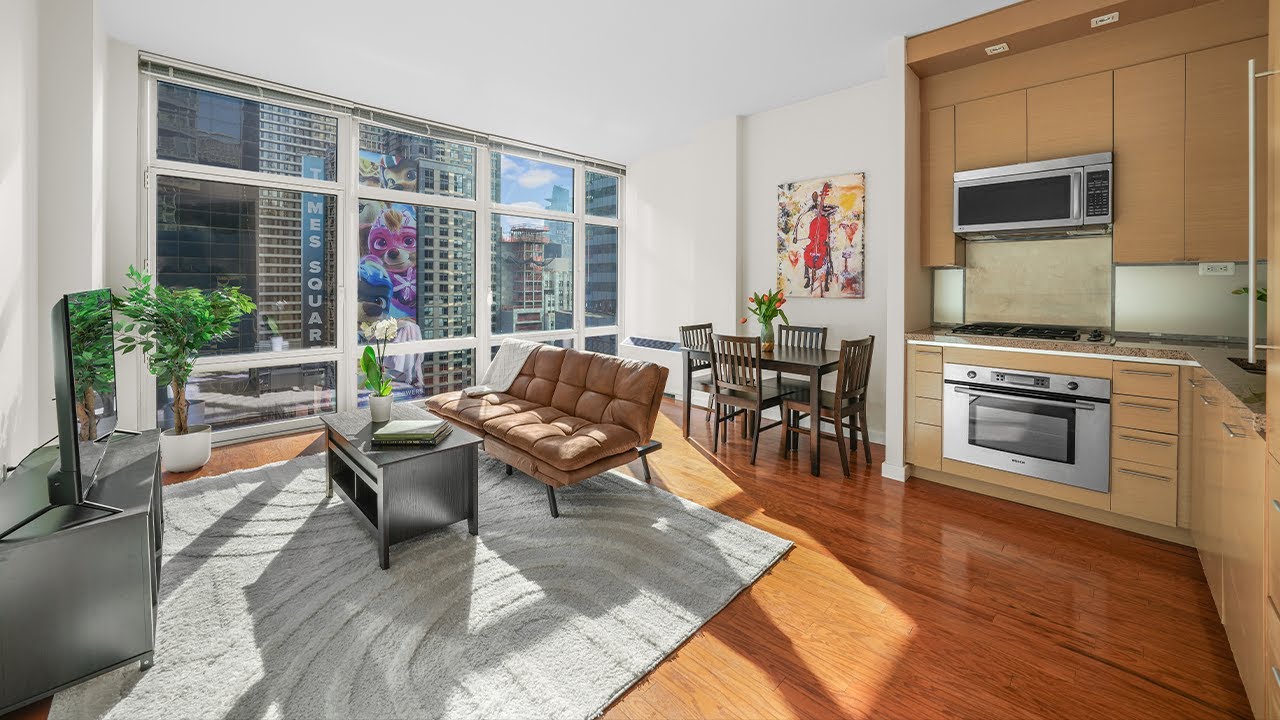 Luxury Above Times Square | 1600 Broadway, 19D NYC Apartment Tour - YouTube