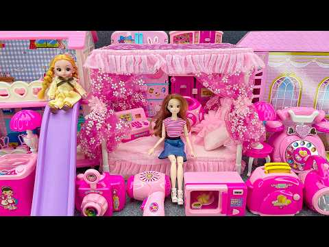 18 Minutes Satisfying with Unboxing Barbie Princess House & Wardrobe Collection Toys Review | ASMR