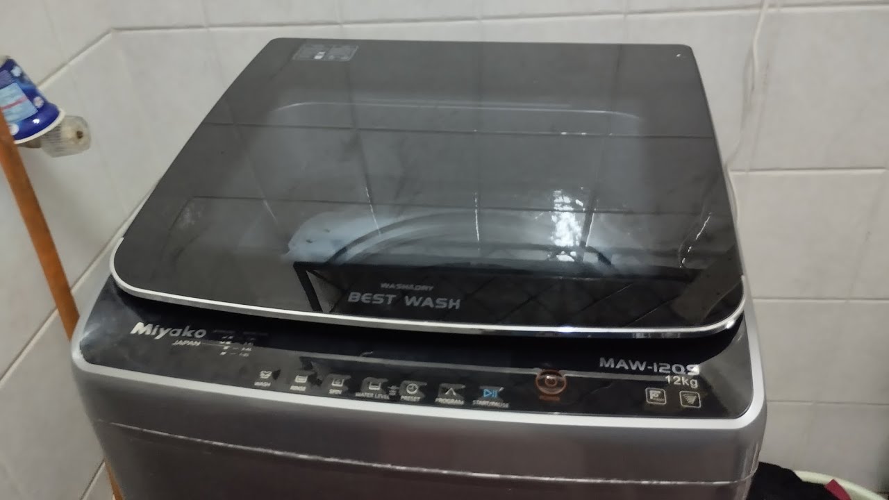 Miyako MAW-12QS 12kg Washing Machine - Start and Stop of Spin 13x ...