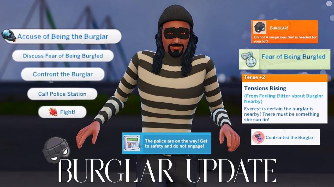 BURGLARS UPDATE in the Sims 4?! (New interactions, sentiment and fear ...