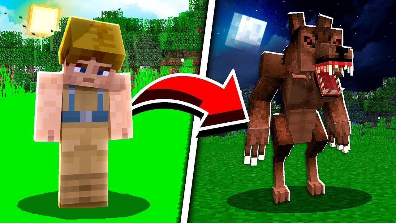 JE ME TRANSFORME EN LOUP GAROU LA NUIT SUR MINECRAFT ! - YouTube