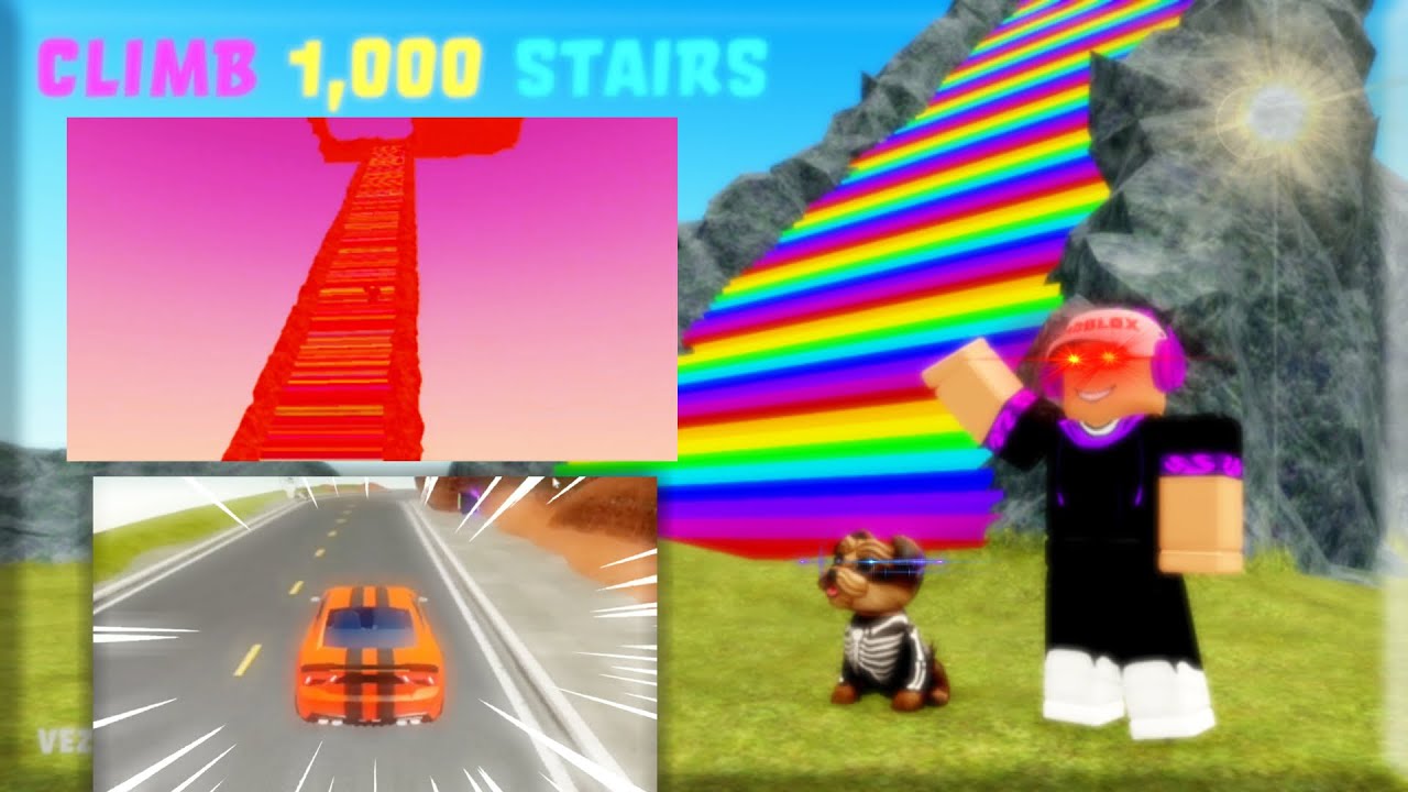 ROBLOX CLIMB 1000 STAIRS EXPERIENCE 😭😭😂😂😂 - YouTube
