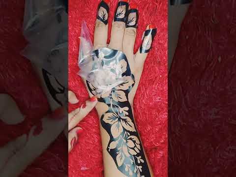 full hand mehndi sticker design - YouTube