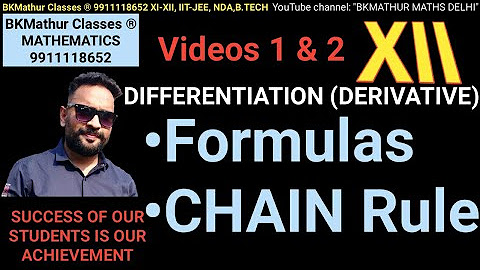 12th: Ch 5: Derivative - YouTube