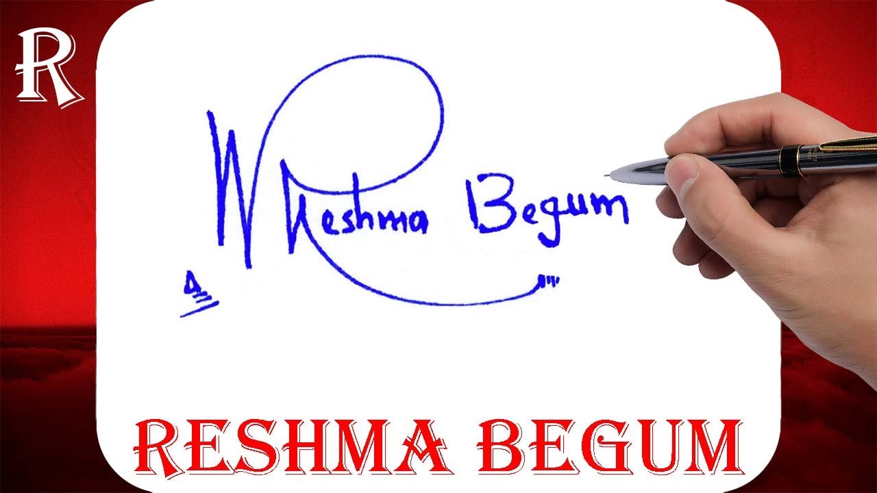 Reshma Begum Name Signature Style - R Signature Style - Signature Style ...