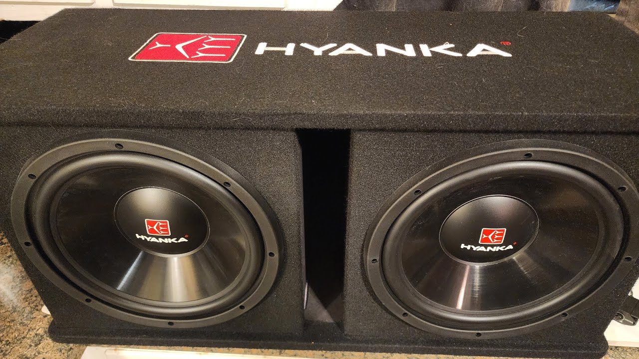 H YANKA SKP-D12M 1200W Dual 12" Car Subwoofer Enclosure Kit DEMO! - YouTube