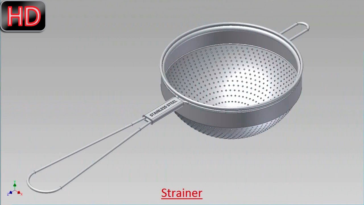 Strainer || Autodesk Inventor Tutorial - YouTube