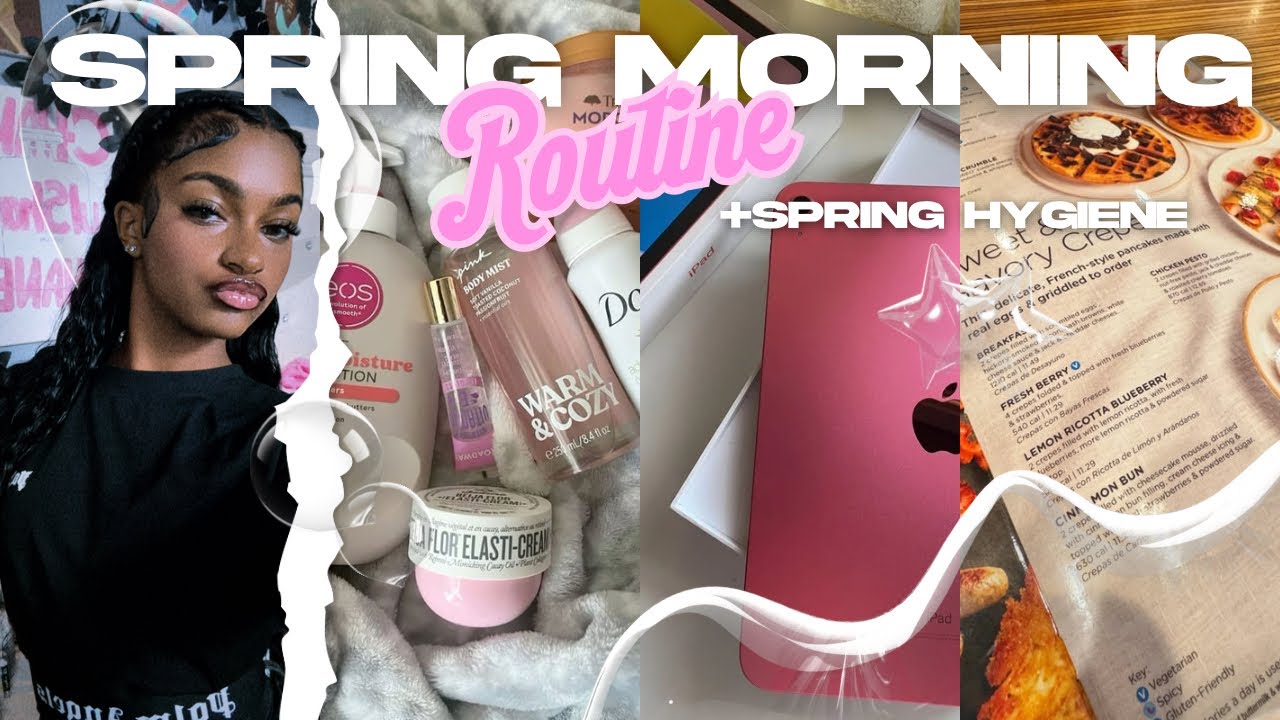 SPRING MORNING ROUTINE♡ | spring hygiene, productive morning, grwm for ...