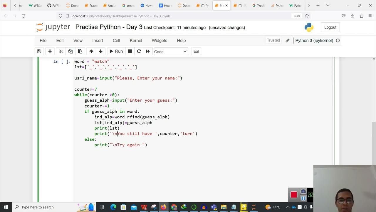 Python Practise ( 3 ) Hangman - شرح بالعربي - YouTube
