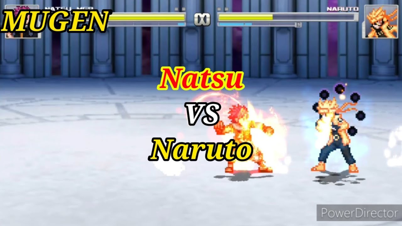 [MUGEN] Natsu vs Naruto - YouTube