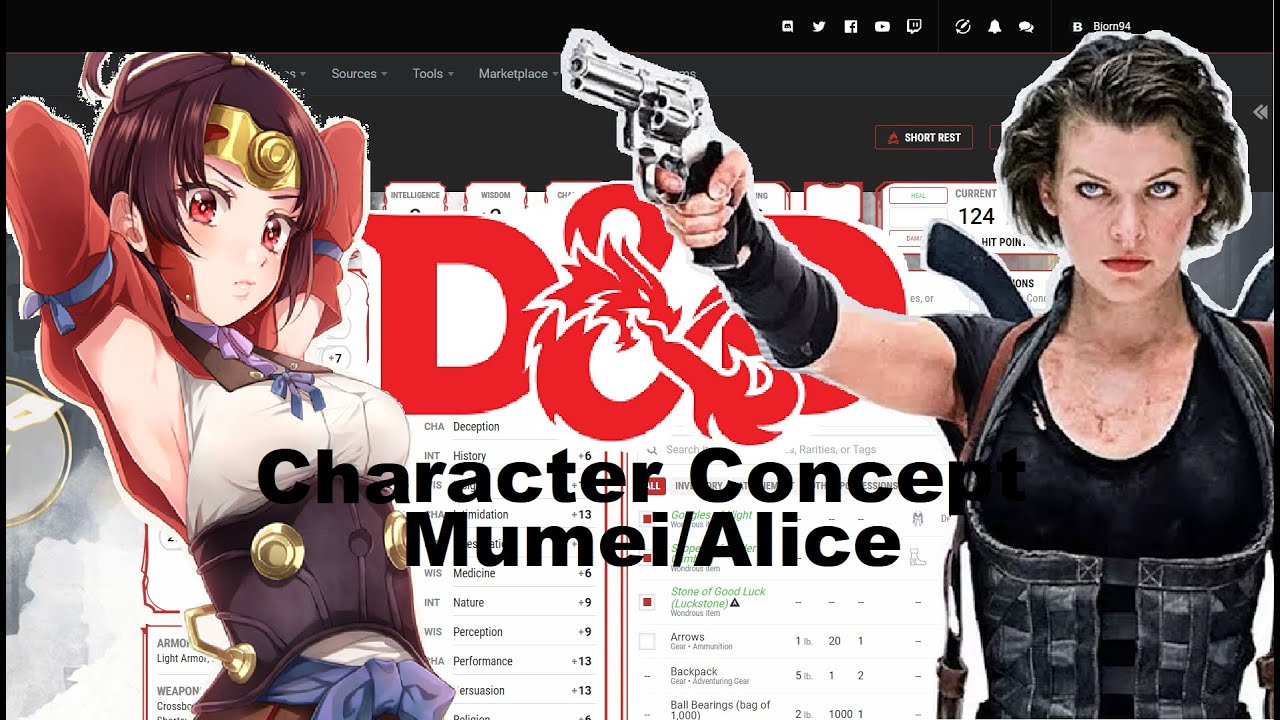[D&D] Mumei/Alice! A Player Character Build! - YouTube