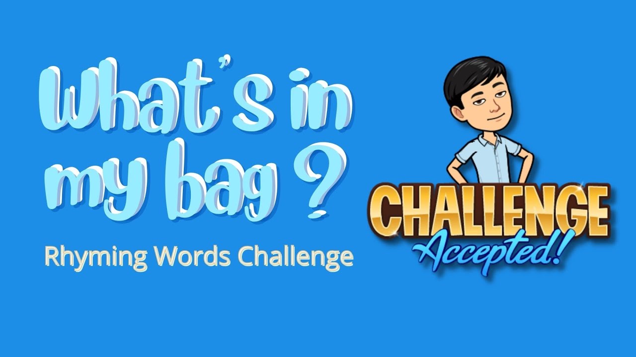 Rhyming Words Challenge | What's in my bag? - YouTube