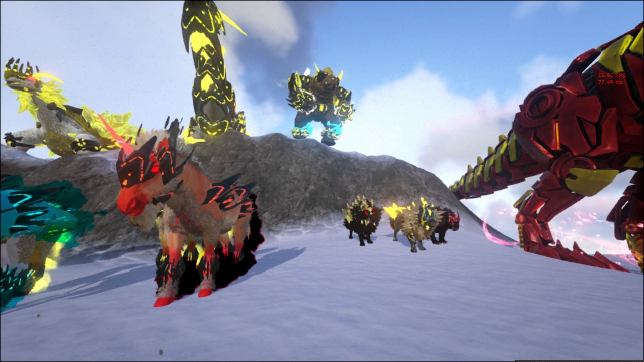 💎ARK Ragnarok 💎 รวมDino mod Myth & Auunaki เทพ - YouTube