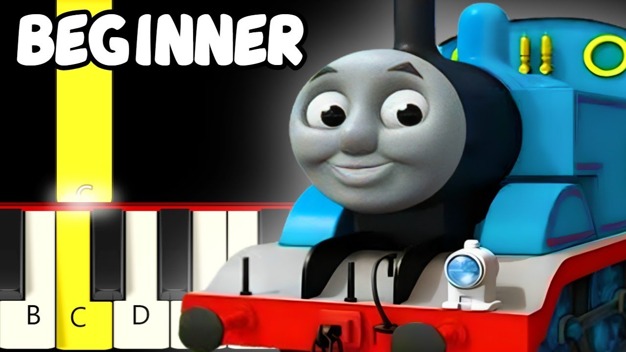 Thomas the Tank Engine Theme - Fast and Slow Piano Tutorial - Beginner ...