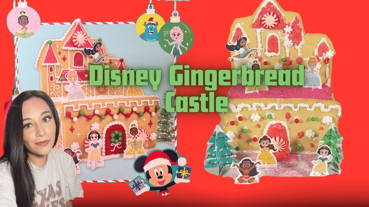 ASMR | Building a Christmas Gingerbread Castle ️🎅🏽🎄| Disney 100 Years ...