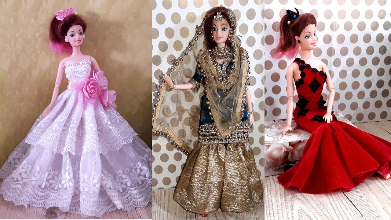 Beautiful Barbie dresses||latest Fashion dresses for barbie - YouTube