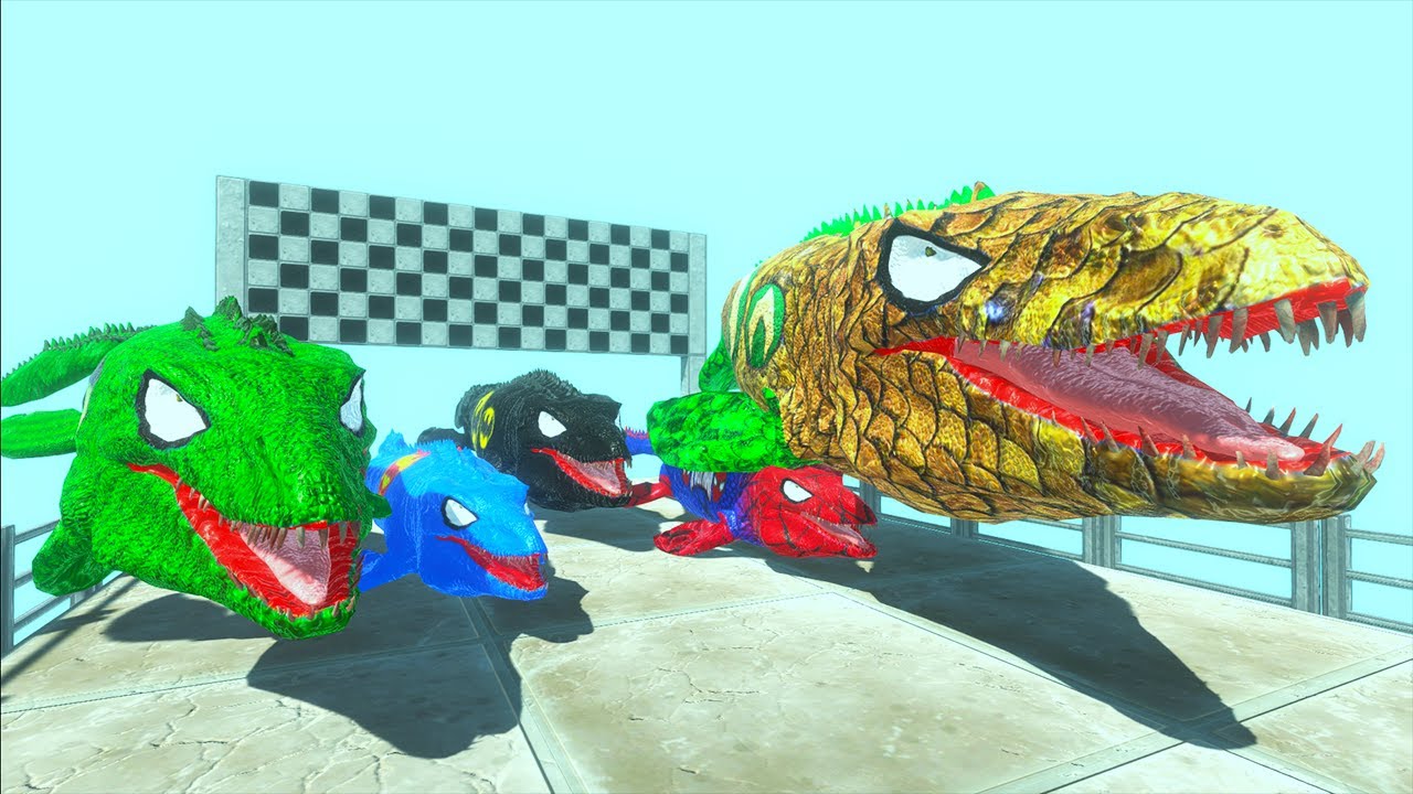 Dinosaurus Jurassic World Dominion: Mosasaurus Superheroes Speed Race ...