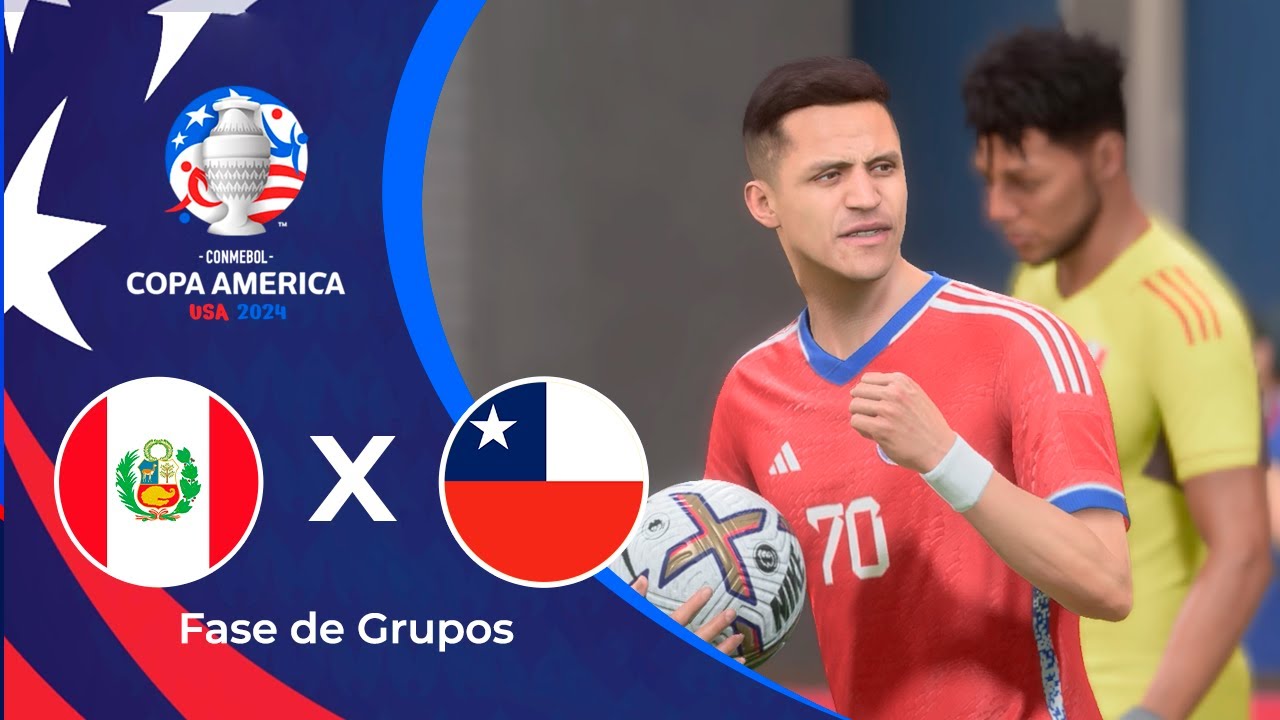 PERU X CHILE | MELHORES MOMENTOS | 1ª RODADA COPA AMÉRICA 2024 | FC24 ...