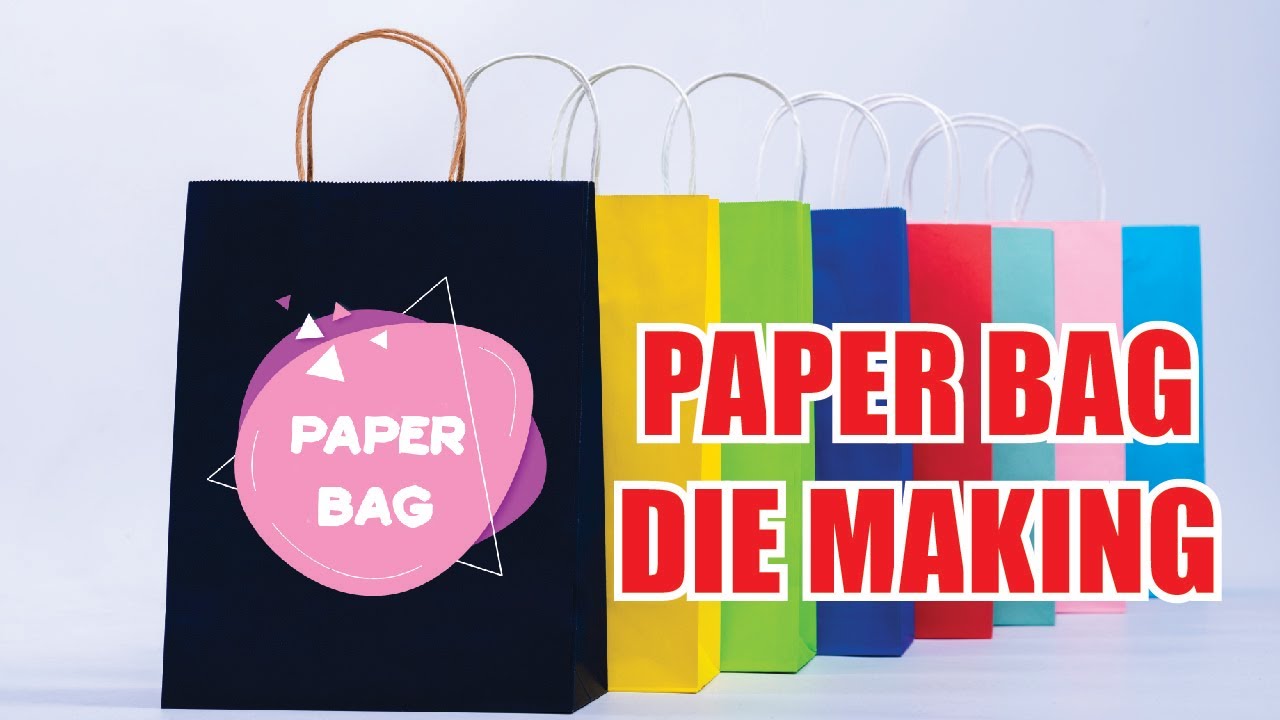 How to make paper bag die line using adobe illustrator - YouTube