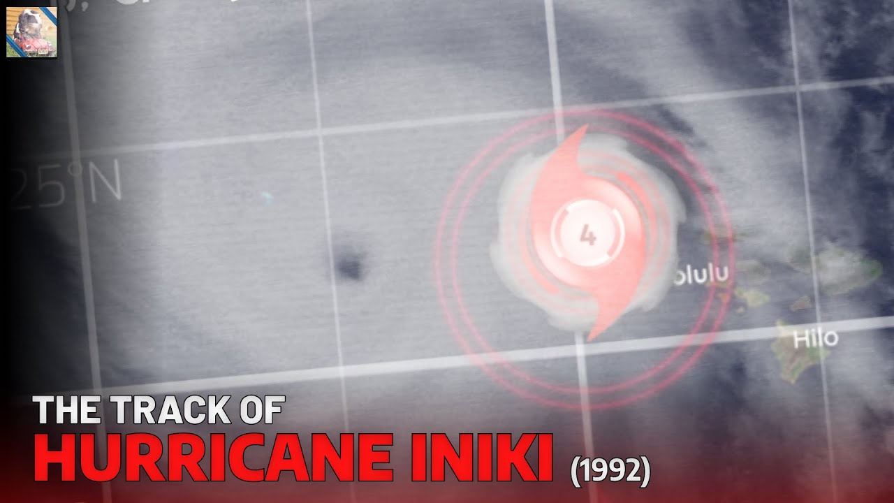The Track of Hurricane Iniki (1992) - YouTube