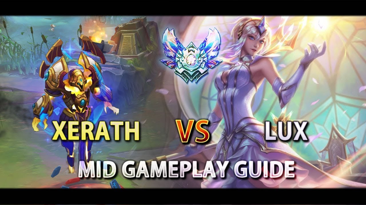 LoL - Xerath Mid Gameplay How to Play Against Lux - YouTube