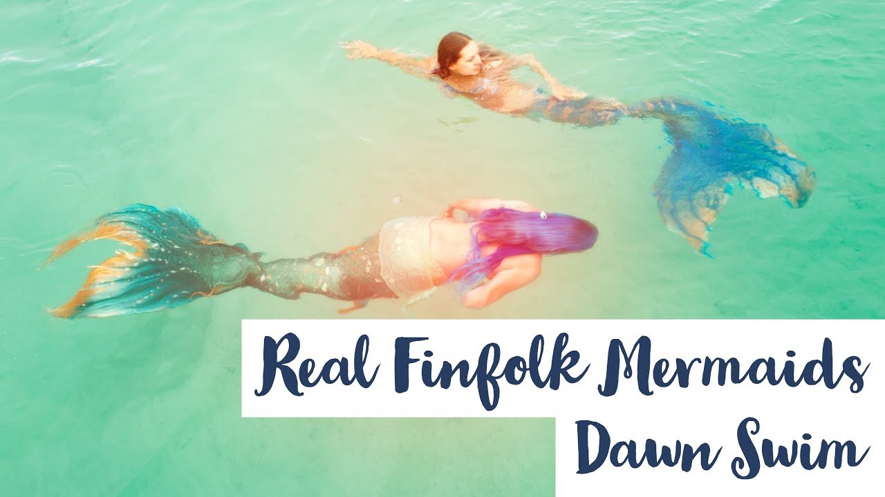 Perth Mermaids Dawn Busselton Swim in Finfolk Productions Mermaid Tails ...