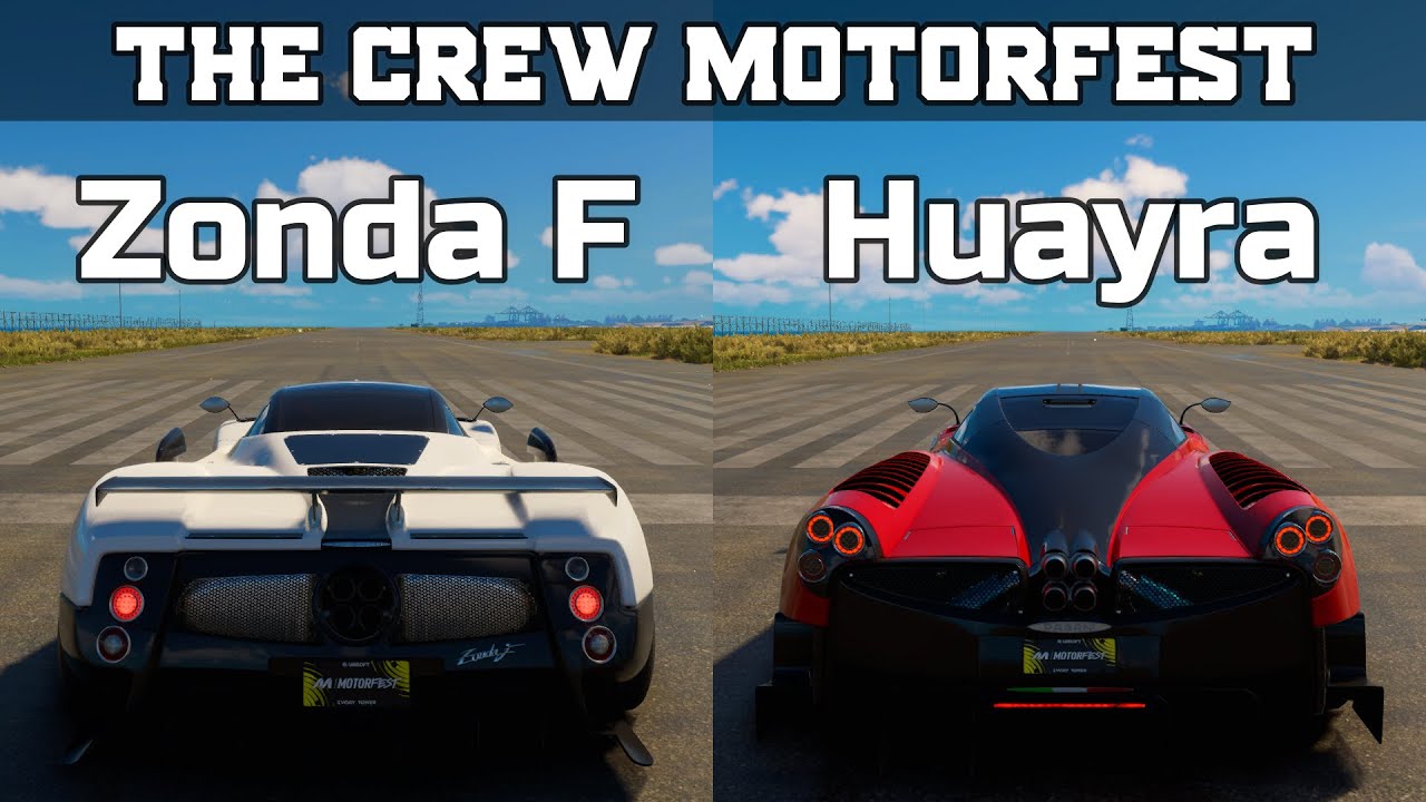 The Crew Motorfest - Pagani Zonda F vs Pagani Huayra - Drag Race - YouTube
