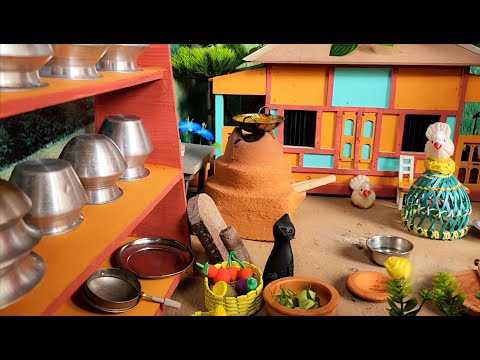 Miniture | mini cooking | how to make mini kitchen set for real cooking |