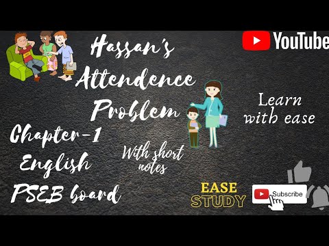 Ch- Hassan's attendence problem ||English|| ||class-12|| In hindi with key points #psebboard