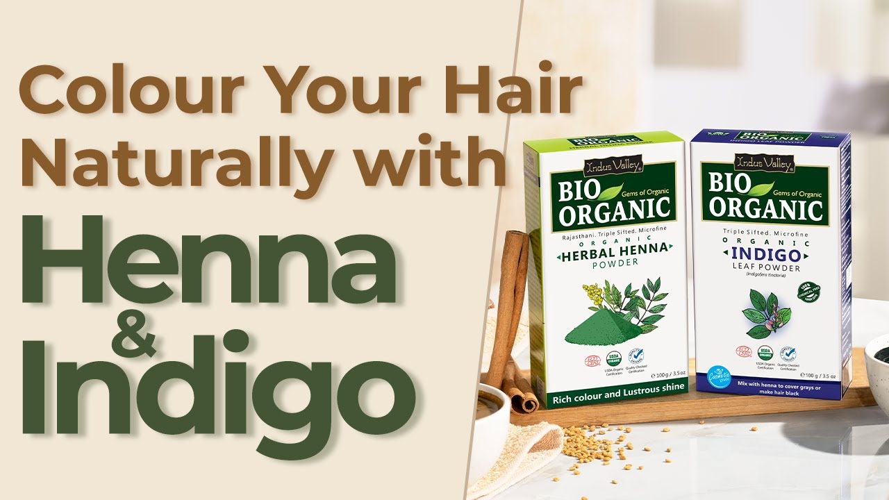 Bio Organic Henna & Indigo Powder for Hair, Natural Henna Indigo ...