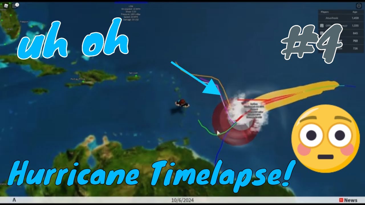 WHAT'S GOING TO HAPPEN?? | Hurricane Tracker Timelapse #4 - Roblox ...