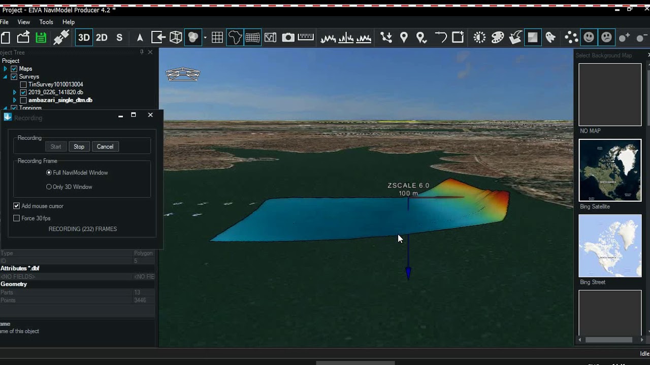 PIC flythrough dtm chart (Bathymetry survey ECHO BOAT) - YouTube