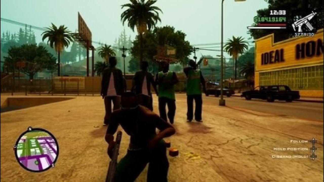 CJ AND HIS GROVE STREET HOMIES TOOK OVER BALLAS TURF - YouTube