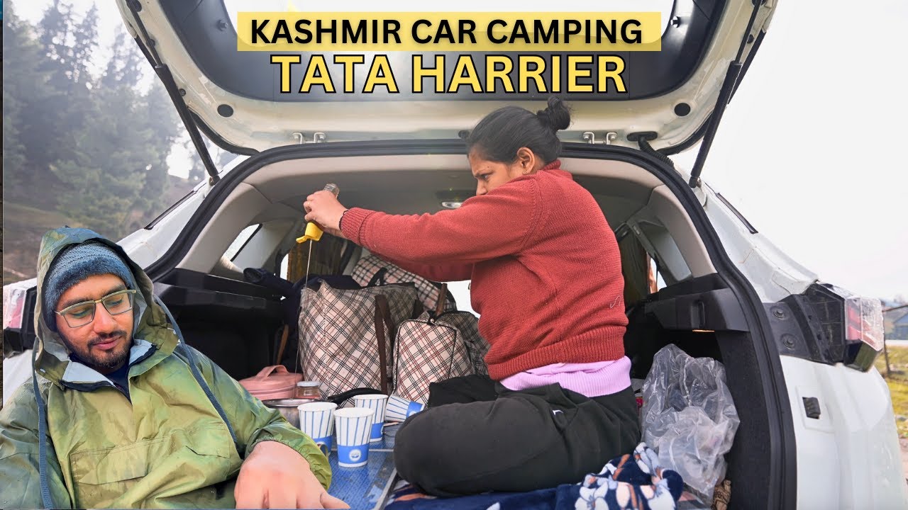 Car Camping in TATA HARRIER is EASY⎜GULMARG ⎜camping & cooking ...