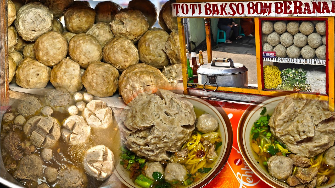 KACAUU !!!! SEGEROBAK PENUH BAKSO BOM !!!!! SATU MANGKOK FULL SAMPE ...
