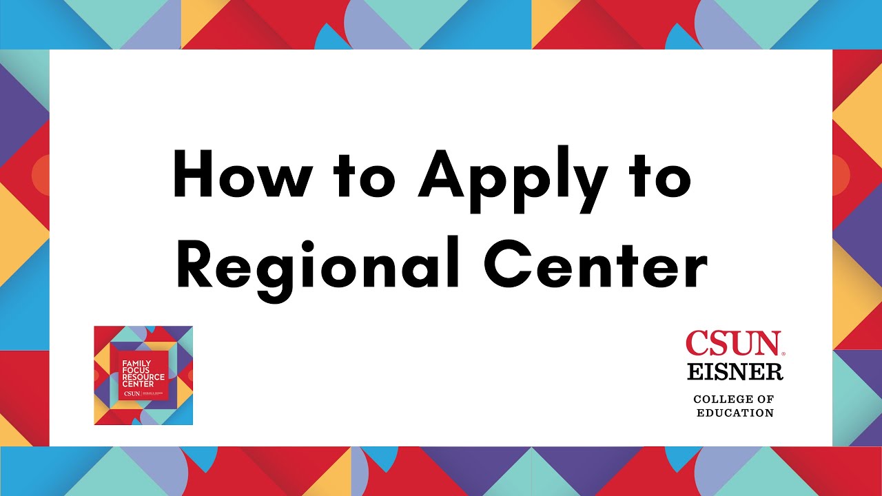 How to Apply to Regional Center - YouTube