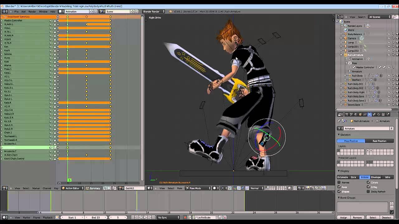 Blender - Get Hit Animation - YouTube