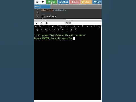 c program to print lowercase alphabets a to z using ascii value & while loop #shorts - YouTube