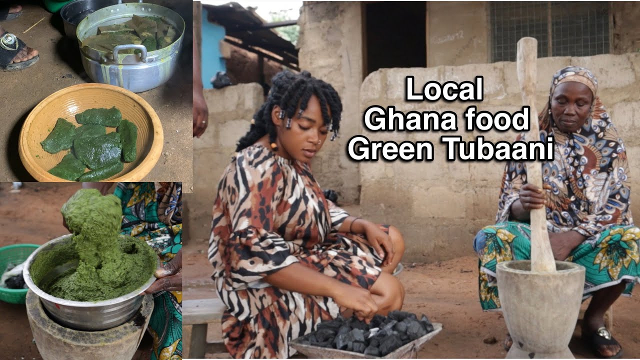 Cooking local Authentic Cassava leaves and Beans Flour TUBANI || BEANS ...
