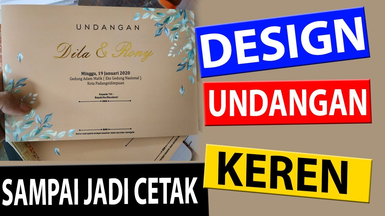 Cara Membuat Undangan Sampai Proses Cetak Bagian 1 - YouTube