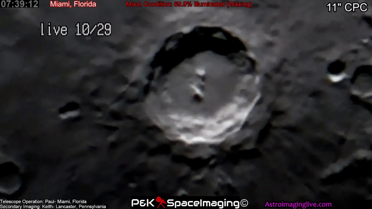 LIVE STREAM! SEARCHING THE MOON THROUGH A BIG TELESCOPE: October, 29 ...