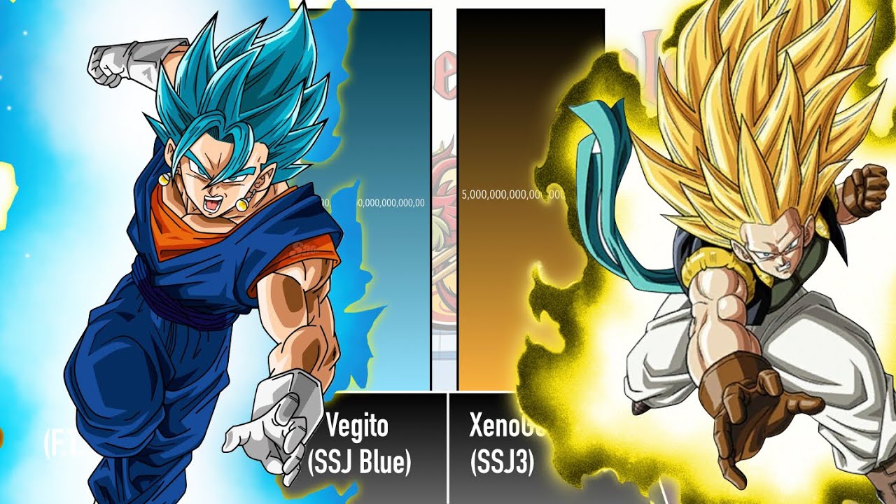 Vegito vs Gotenks |Power Levels over the years All Forms 🔥 - YouTube