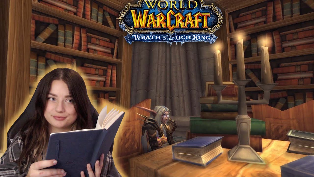 ASMR Stormwind Library Lore Book Reading in Classic WoW 📚 Fire ...