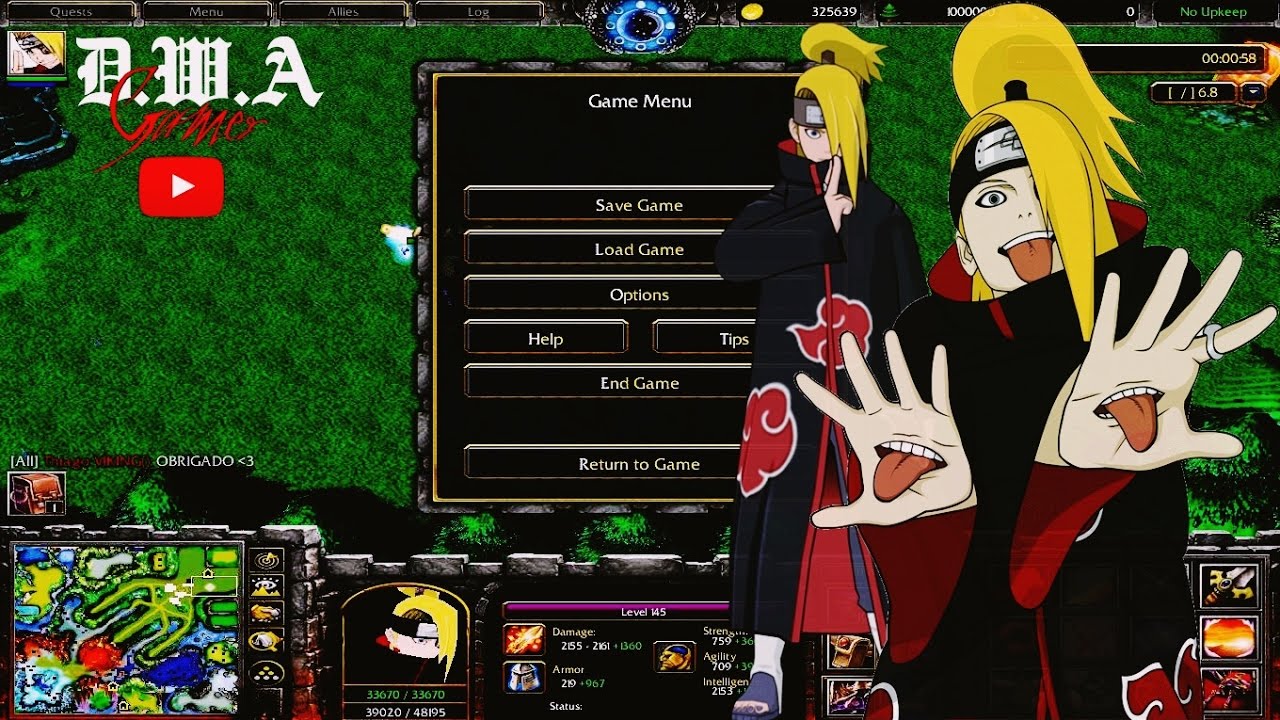 #GamePlay | Naruto Castle Defense 6.9 | - DEIDARA - YouTube