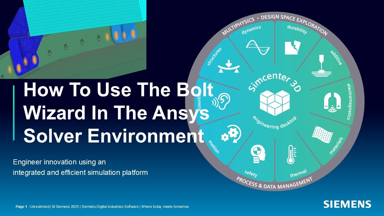 How To Use The Bolt Wizard In The Ansys Solver Environment - YouTube