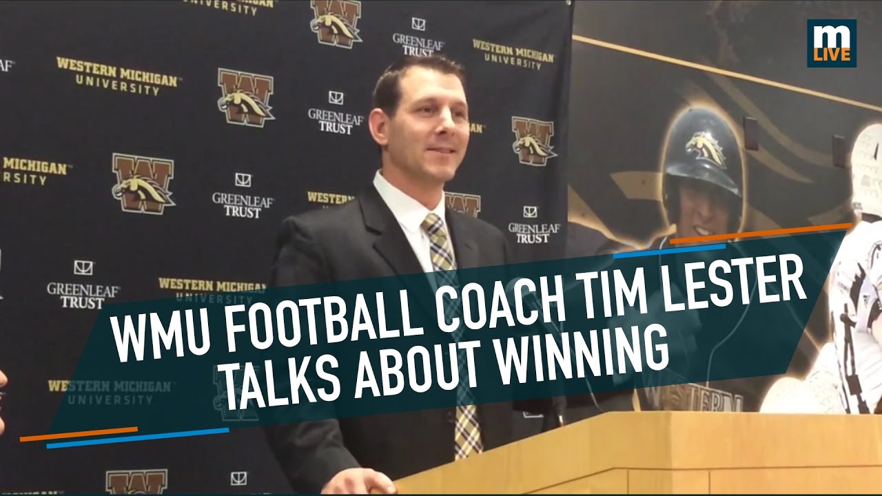 Western Michigan football coach Tim Lester - YouTube