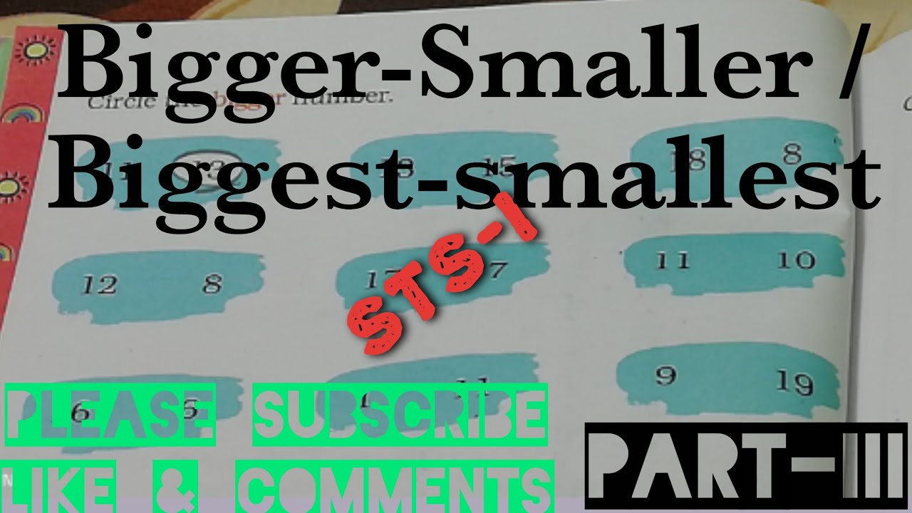 Identification of Bigger/smaller, Biggest/smallest number - YouTube