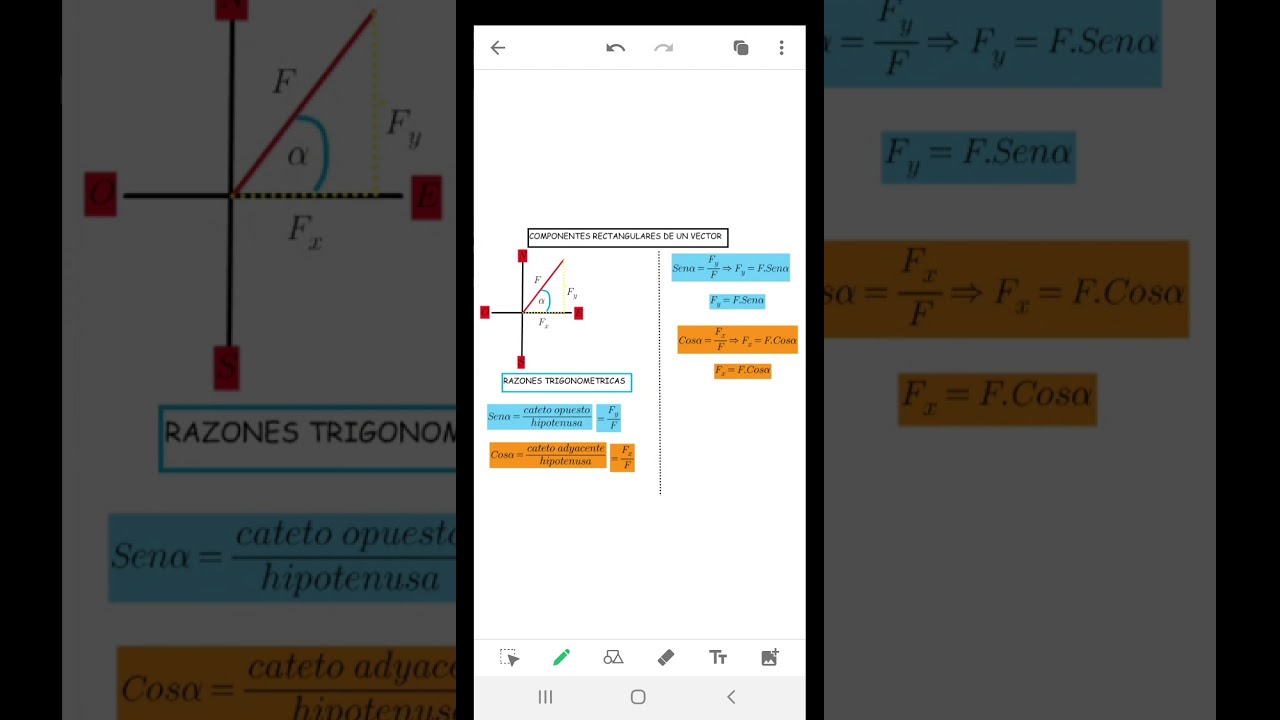 Como calcular las componentes rectangulares de un vector - YouTube