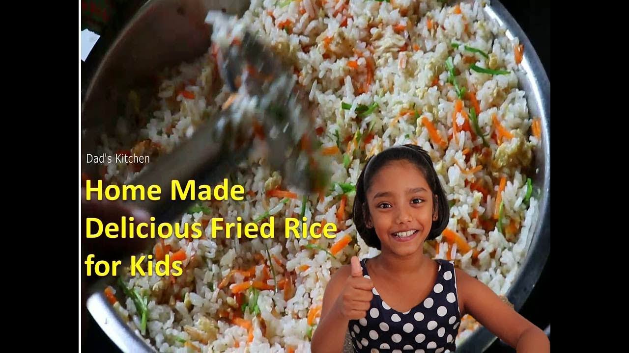 Home made delicious fried rice for Kids. - YouTube